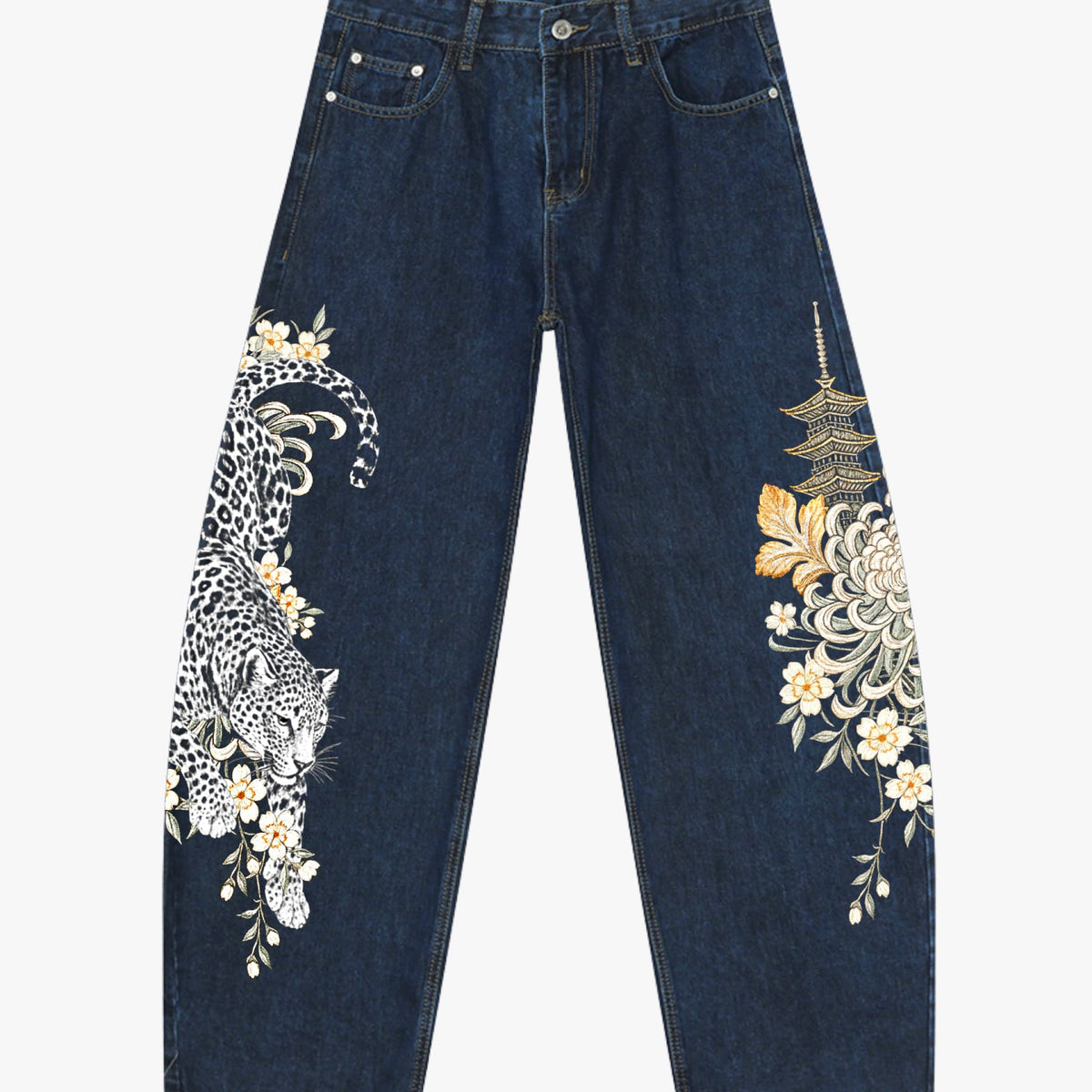 Temple Guardian Barrel Jeans – Mystic